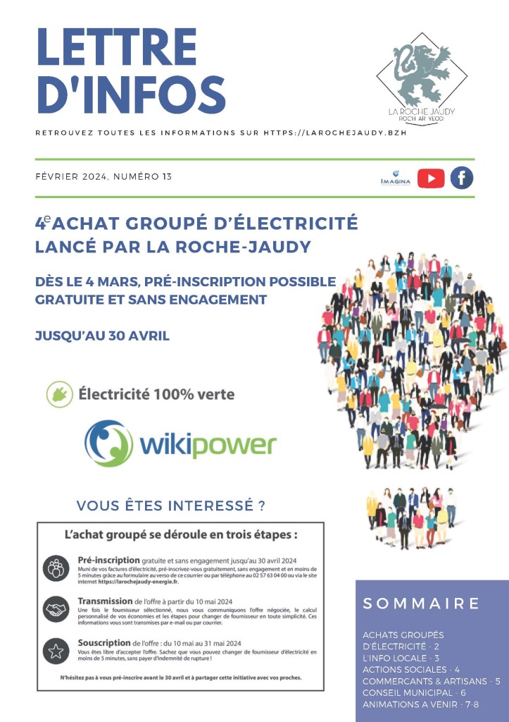 Lettre d'information N°13 - Fevrier 2024 - La Roche-Jaudy